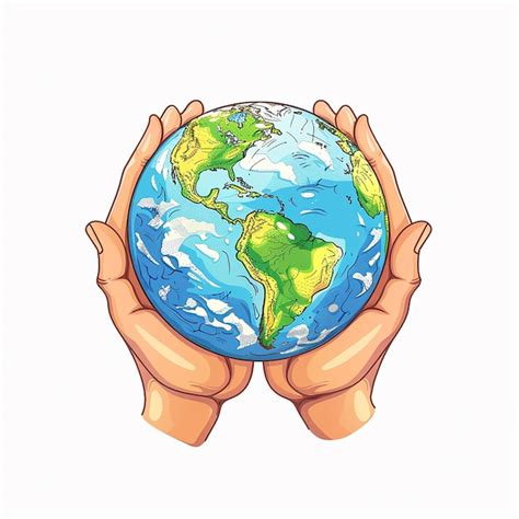 Hands Holding Earth Premium Ai Generated Image