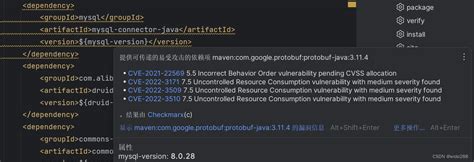 Idea For Java，漏洞提醒，jar 包安全性提醒idea Pom文件提示某些第三方jar不安全 Csdn博客