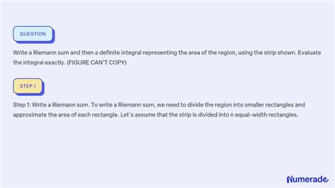 Solvedwrite A Riemann Sum And Then A Definite Integral Representing