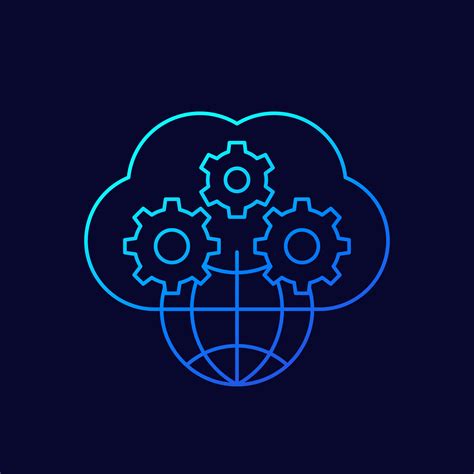 Cloud And Network Linear Icon 1918177 Vector Art At Vecteezy