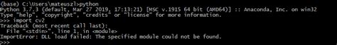 On Windows ImportError DLL Load Failed The Specified Module Could