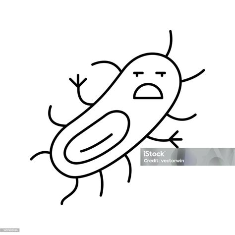 미생물 박테리아 바이러스 라인 아이콘 벡터 일러스트 레이 션 0명에 대한 스톡 벡터 아트 및 기타 이미지 0명 건강관리와