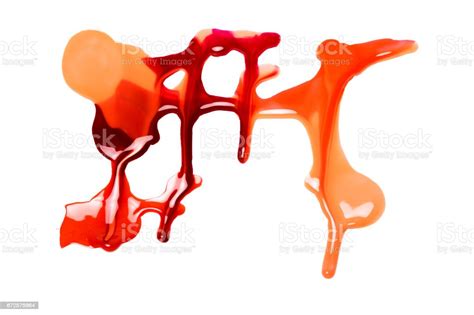 흰색 바탕에 화려한 매니큐어를 쏟 았 빨간색과 노란색 페인트 얼룩 개체 그룹에 대한 스톡 벡터 아트 및 기타 이미지 개체 그룹 건강관리와 의술 고립 색상 Istock