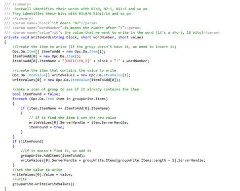 Wpf And C With Plc Opc Client C Net Sample Rslinx Opc Server