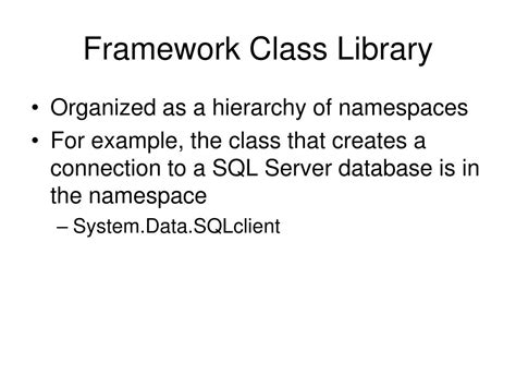 Ppt The Net Framework Powerpoint Presentation Free Download Id498977