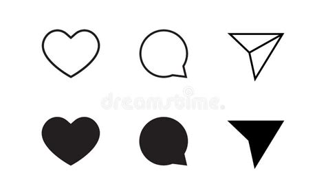 Like Comment And Share Icon Set Of Social Media Stock Vector