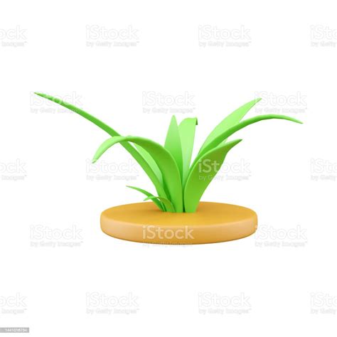 3d Render Fresh Grass Icon 3d Render Grass Icon On White Background