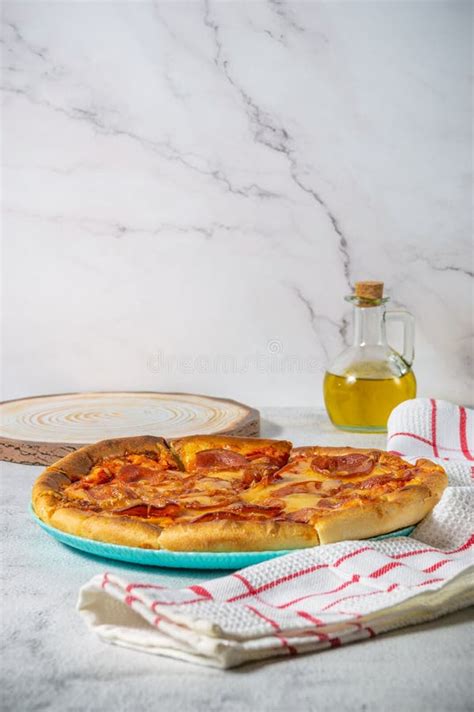 Pepperoni Pizza Fresh Pizza With Pepperoni Cheese And Tomato Sauce