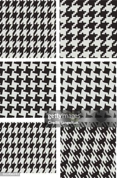 Different Versions Of Houndstooth Patterns High Res Vector Graphic