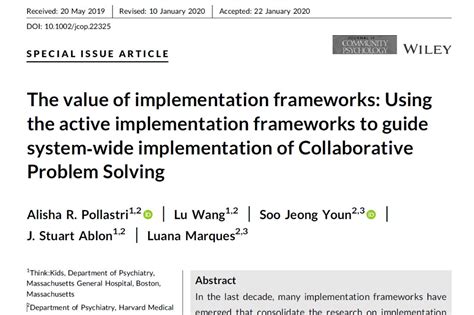 using active implementation frameworks to guide cps implementation