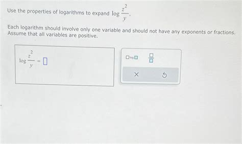 Solved Use The Properties Of Logarithms To Expand Chegg