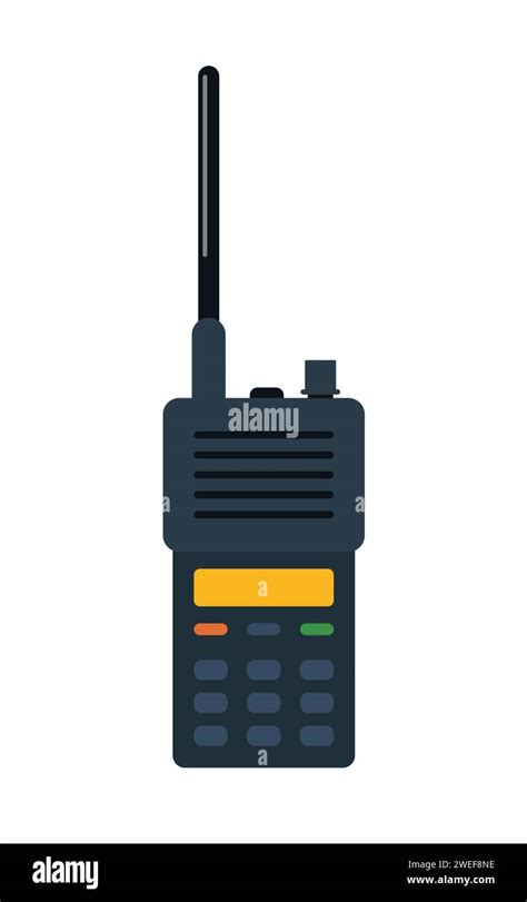 Police Radio Modern Portable Handheld Radio Device Vector Illustration Stock Vector Image