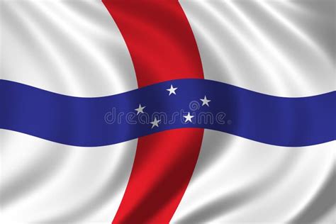 Vlag Van Nederland Antillen Stock Illustratie Illustration Of Sluit