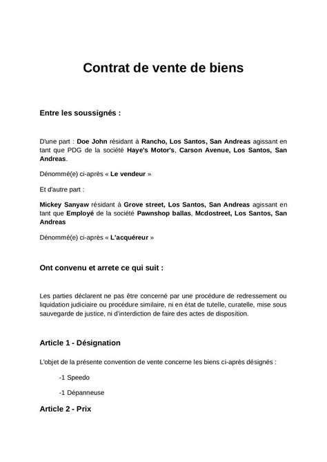 Contrat De Vente D Une Maison Pdf My Bios