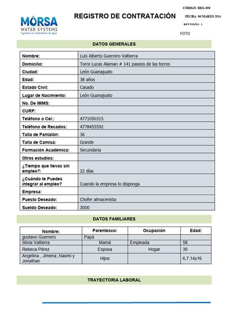Reg 050 Registro De Contratación 1 Pdf