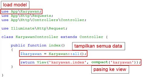 Menampilkan Database Dengan Framework Laravel