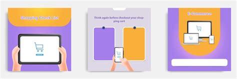 소셜 미디어 게시물 배너 온라인 쇼핑 카트 템플릿 팁 지혜 조언 3d 만화 프리미엄 벡터