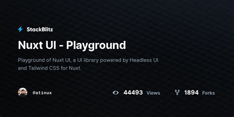 Nuxt UI Playground StackBlitz