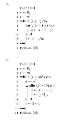 Solved Give Asymptotic Running Time Of Each Of The Following Chegg