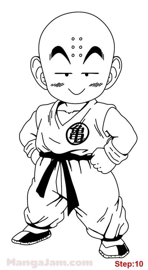 How To Draw Krillin From Dragon Ball Dragon Ball Super