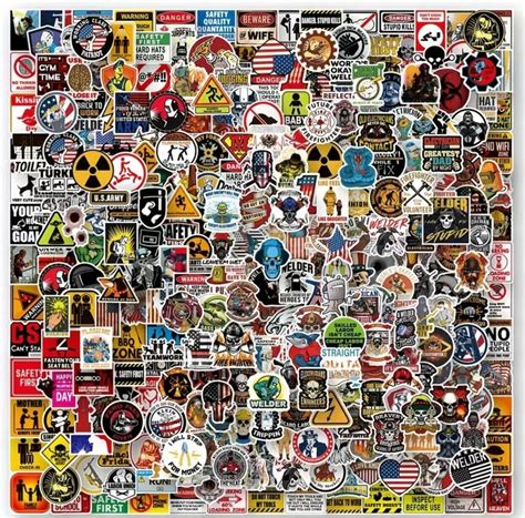 150pcs Funny Hard Hat Stickers For Tool Box Helmet Vinyl Decals For Men