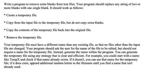 write a program to remove extra blanks from text