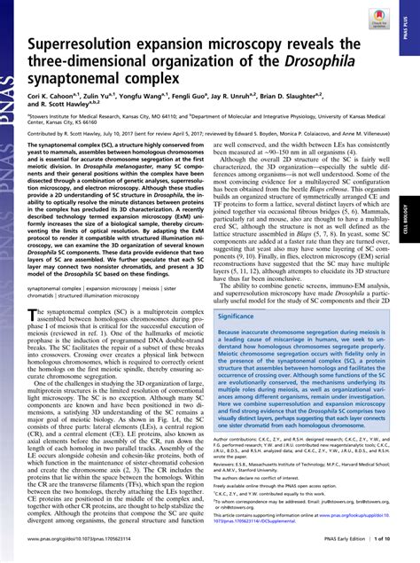 Pdf Superresolution Expansion Microscopy Reveals The Three