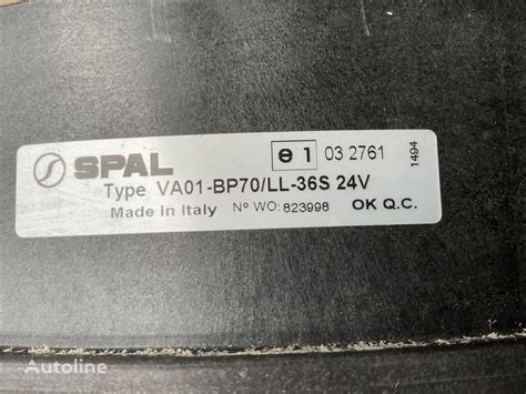 SPAL r. Ventilyator - VA01-BP70/LL-36S 24V, VA01-BP70/LL-36S cooling ...