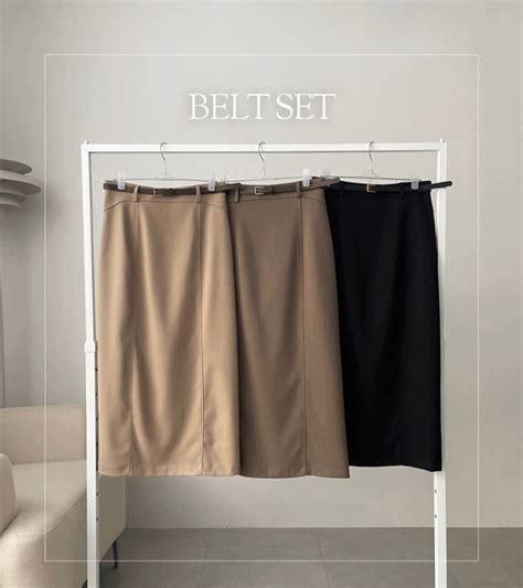 벨트세트💝켈런 H라인 롱스커트 3col 가을 겨울 하객 스커트