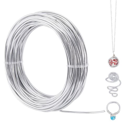 Diy 30m Silver Aluminum Wire 2mm Bendable Wire 12 Gauge Metal Crafting