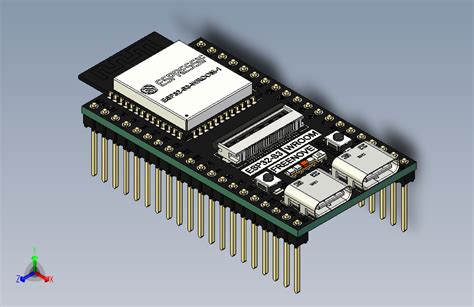 Wifi模块freenove Esp32 S3 Wroom Cam 1step模型图纸下载 懒石网