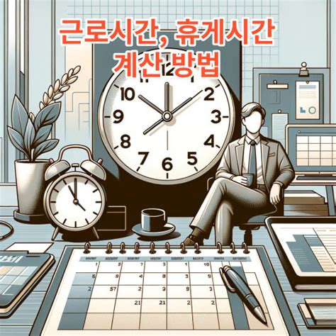 근로자를 위한 근로시간 계산기 휴게시간과 규정 총정리