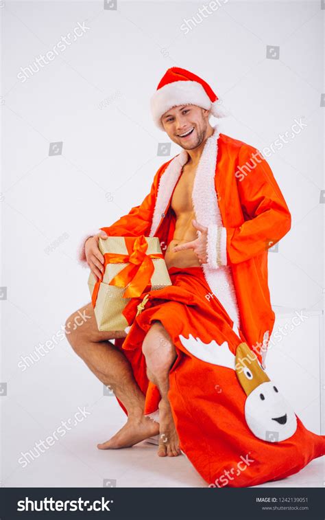 Sexy Santa Man Isolated On White Stock Photo Edit Now