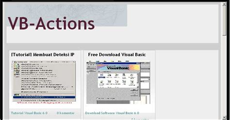 Vb Actions Tutorial Membuat Web Browser Menggunakan Vb6