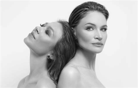 Premium Photo Portrait Of Two Beautiful Girls Lesbian Concept High