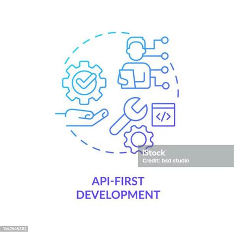 Ikon Konsep Gradien Biru Pengembangan Pertama Api Ilustrasi Stok Unduh Gambar Sekarang Reka