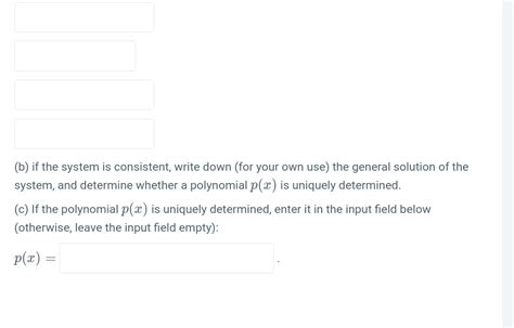 Solved Linear Systems Applications Find A Polynomial Chegg