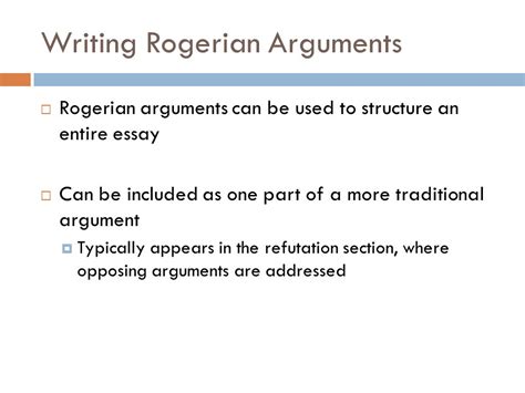 How To Write A Rogerian Essay Examples