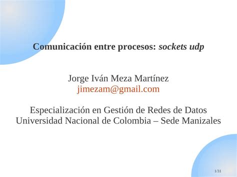 Pdf De Programación Comunicación Entre Procesos Sockets Udp