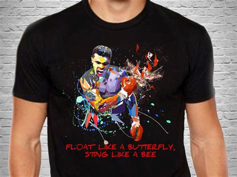 Muhammad Ali The Greatest T Shirt Contemporary Abstract Drawing