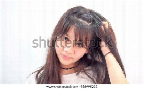 Model Scratching Dandruff Over 3 Royalty Free Licensable Stock