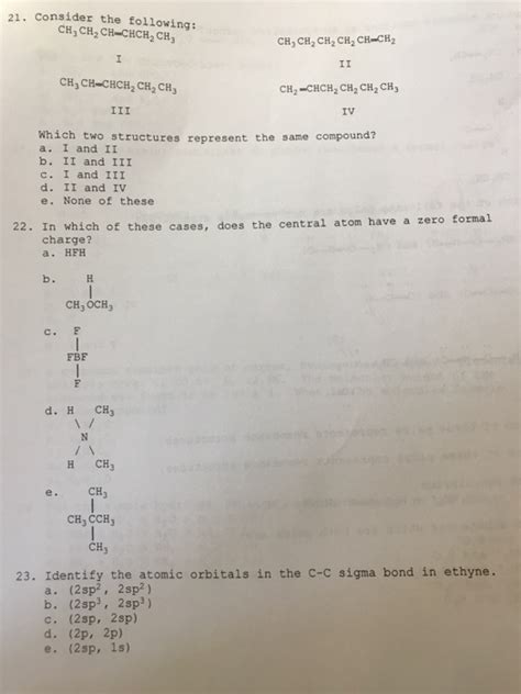 Solved Consider The Following CHj CH CH CHCH CH CH Chegg Com