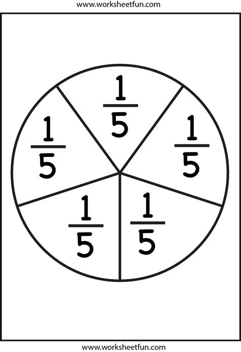Circle Fractions Printable