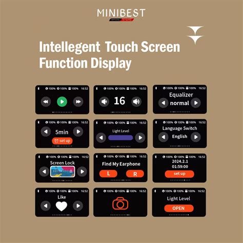 Jual Minibest A Pro Anc Enc Tws Earphone Headset Bluetooth V Smart Screen Active Noise