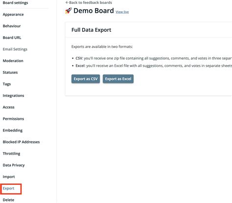 two ways to export your feature upvote data feature upvote