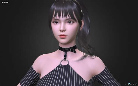 Artstation Kpop Virtual Idol Fashion Young Girl Game Assets Sexy