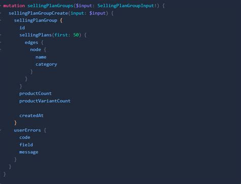 When Creating A Selling Plan Using GraphQL In Shopify Store
