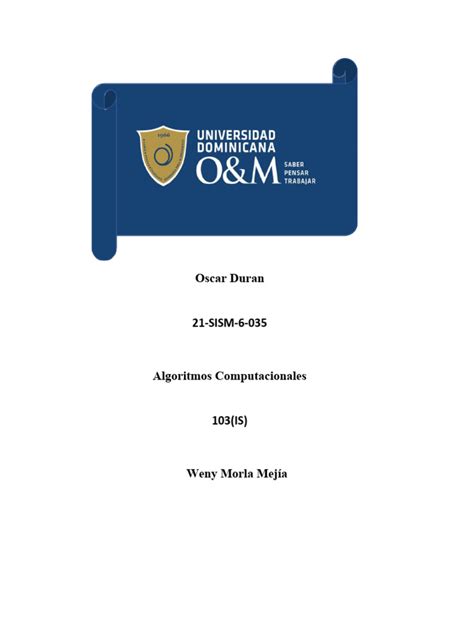 Tarea 4 De Algoritmos Computacionales Pdf Objeto Informática Lenguaje De Programación