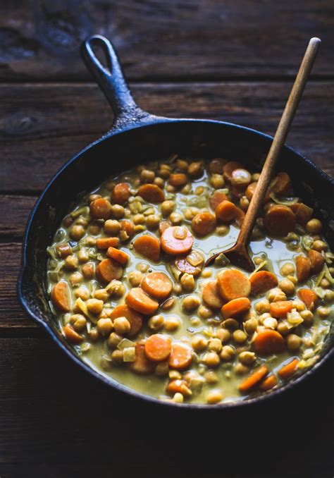 Coconut Curried Chickpeas With Carrots And Cashews Gluten Free Vegan