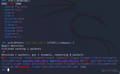 实战 ： 使用scapy制定数据包进行高级扫描wx65dc1acccadbc的技术博客51cto博客